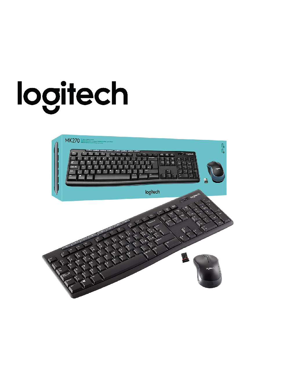 TECLADO Y MOUSE LOGITECH INALAMRICO MK270 *E CyberTeam, 45% OFF